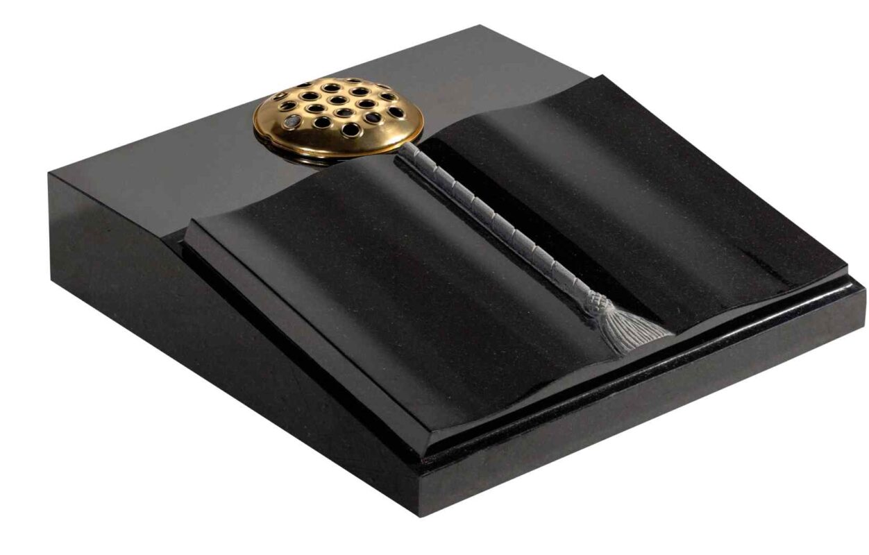Black Granite Desk Book Memorial - Memorial Perfection