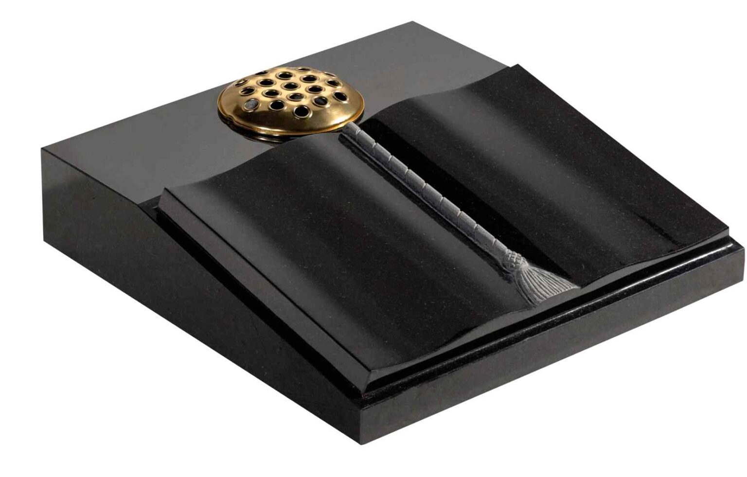 Black Granite Desk Book Memorial - Memorial Perfection